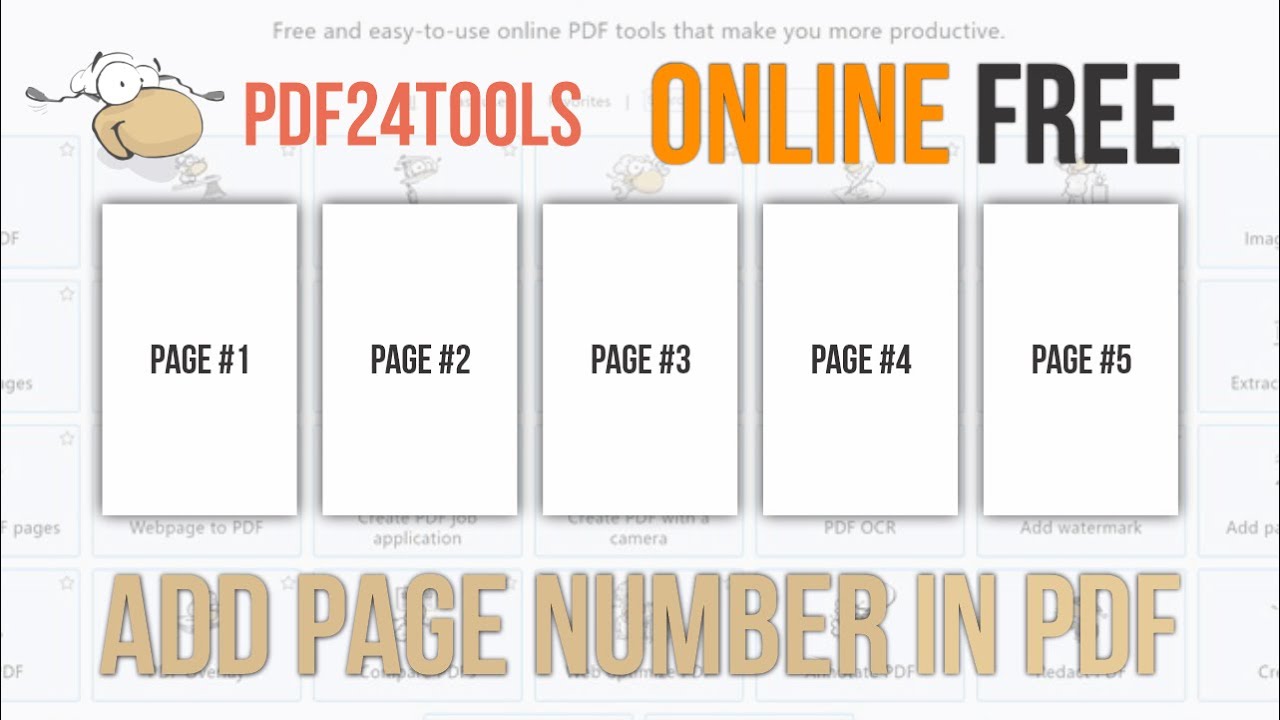 How to Add Page Number || How to Edit Page Number in PDF || PDF24 Tools