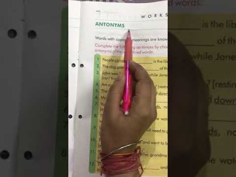 III-PORTFOLIO WORKSHEET ANTONYMS
