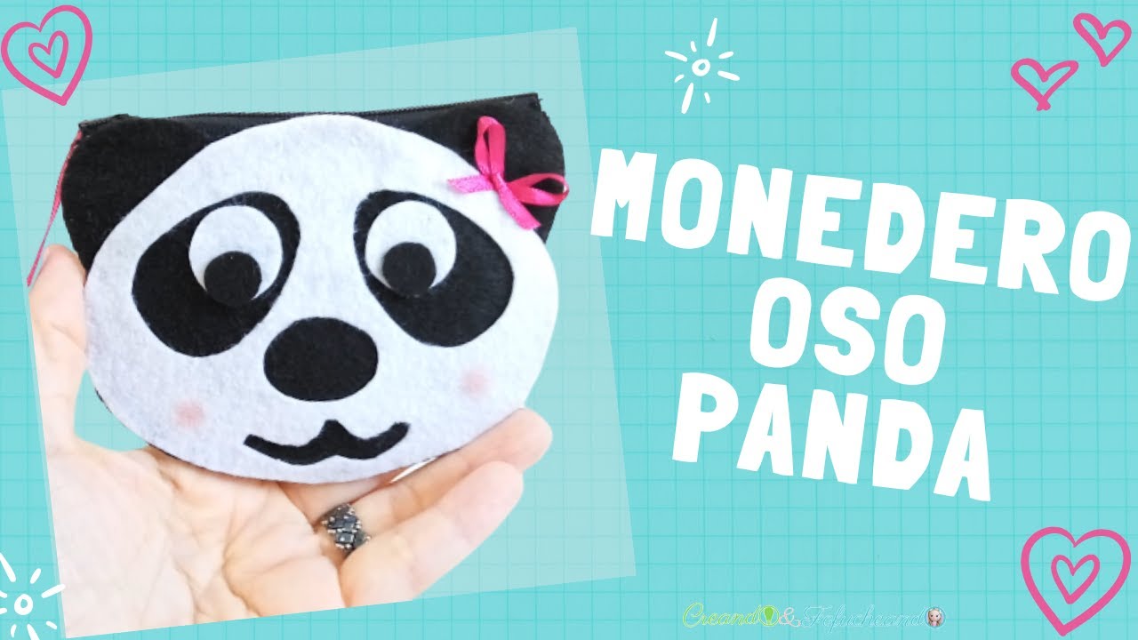 Cómo Hacer un Monedero de Oso Panda en Fieltro | Manualidades Cómo Hacer un Monedero de Oso Panda en Fieltro | Manualidades