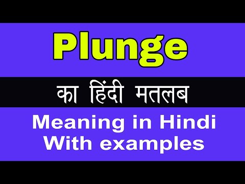 Plunge Meaning in Hindi/Plunge का अर्थ या मतलब क्या होता है
