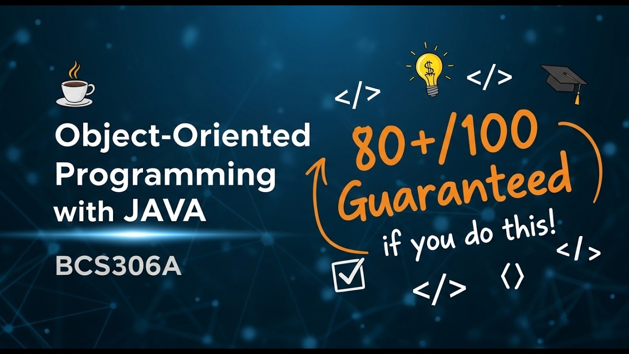 BCS306A VTU Important Questions | OOP with Java | Exam-Oriented Preparation #bcs306a #vtu