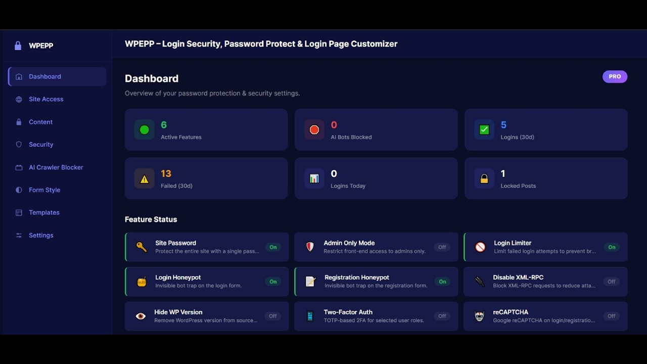 How to Secure Your WordPress Site with WPEPP | Login Limiter, 2FA, AI Blocker & More