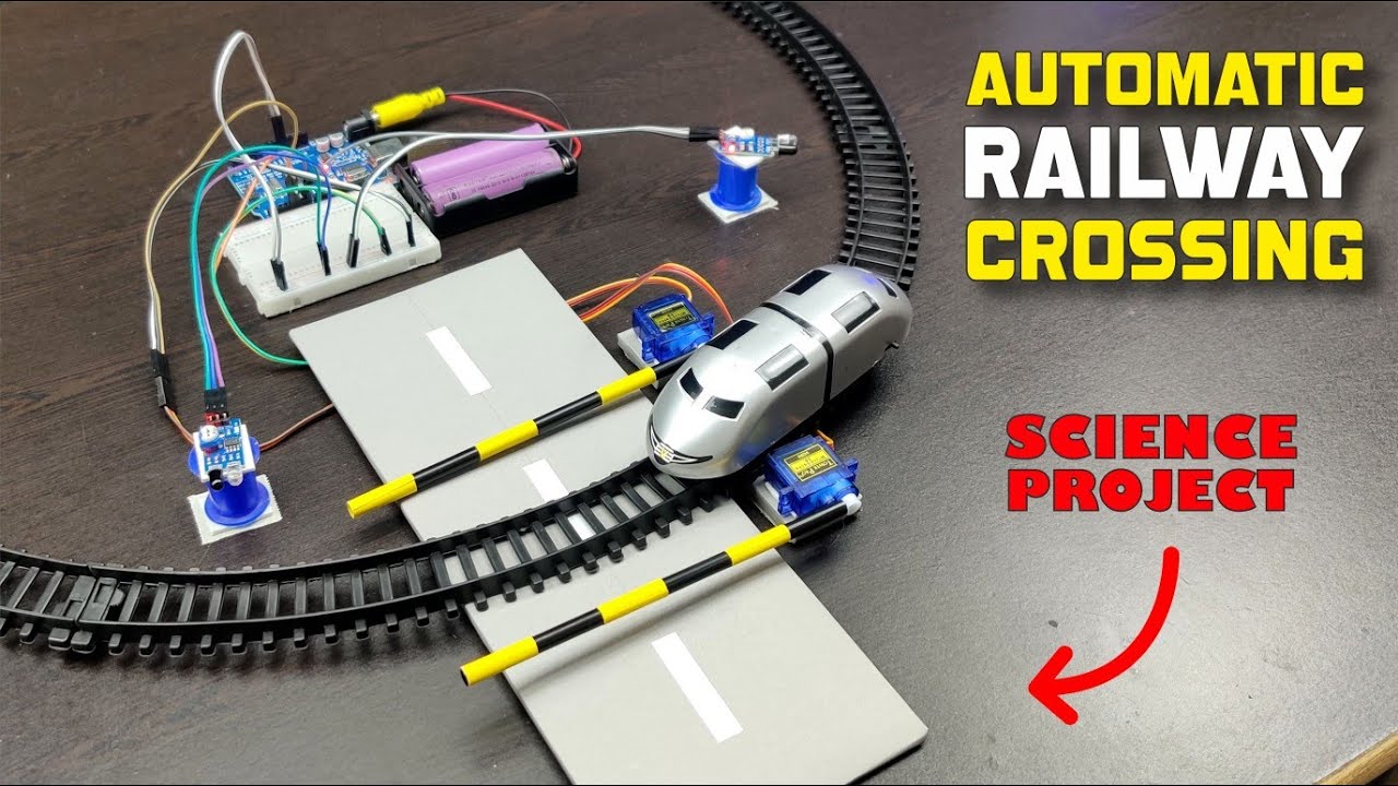 Automatic Railway Crossing Gate || Railway Crossing Project|| Science Working Project #tollgate #iot