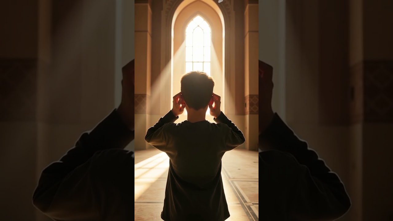 A Young boy praying Azan in Mosque.#azan #mosque #beautiful #masjid #voice