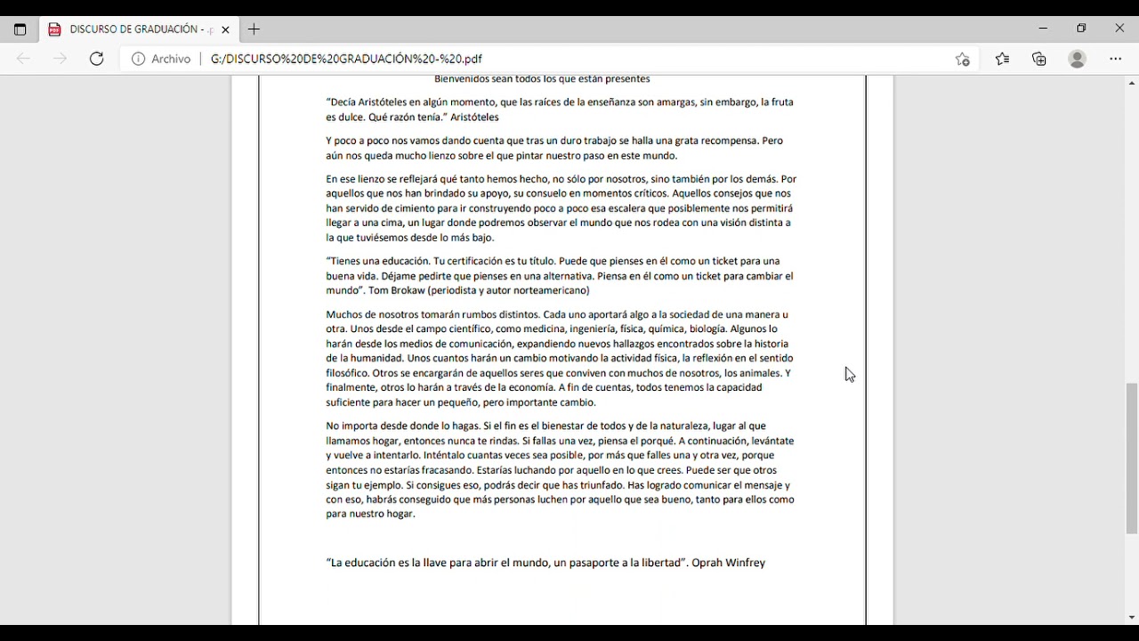 DISCURSO DE GRADUACIÓN    pdf