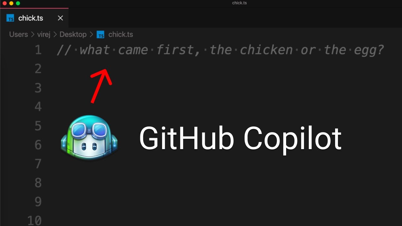 Asking Github Copilot what came first, the chicken or the egg!