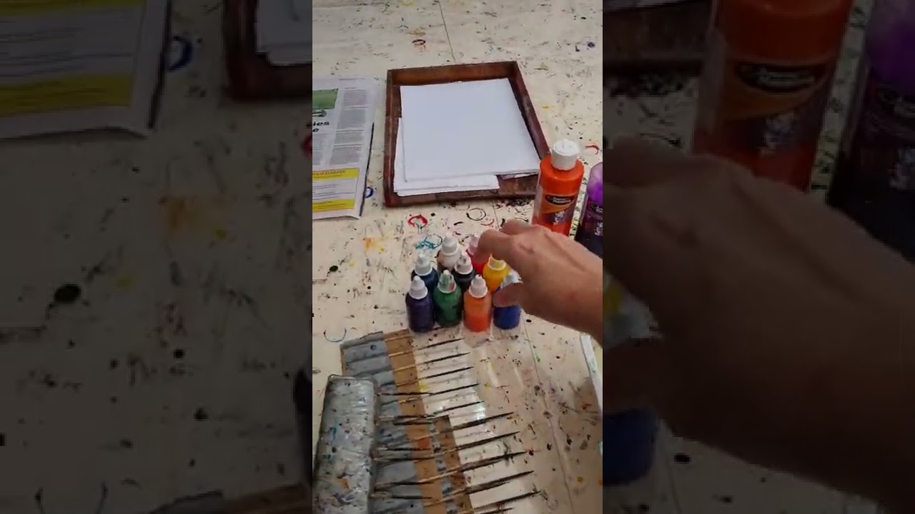 Basic set up equipment for paper marbling