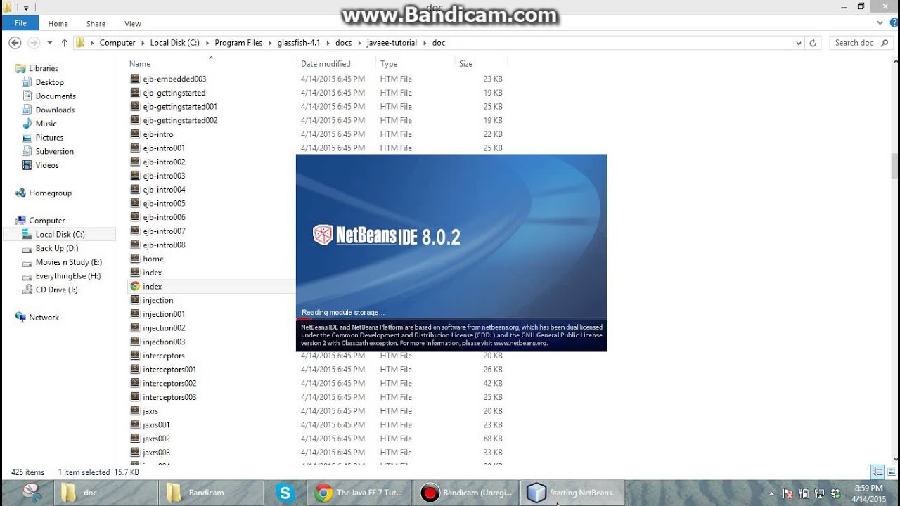 Java EE 7 tutorials examples, Netbeans