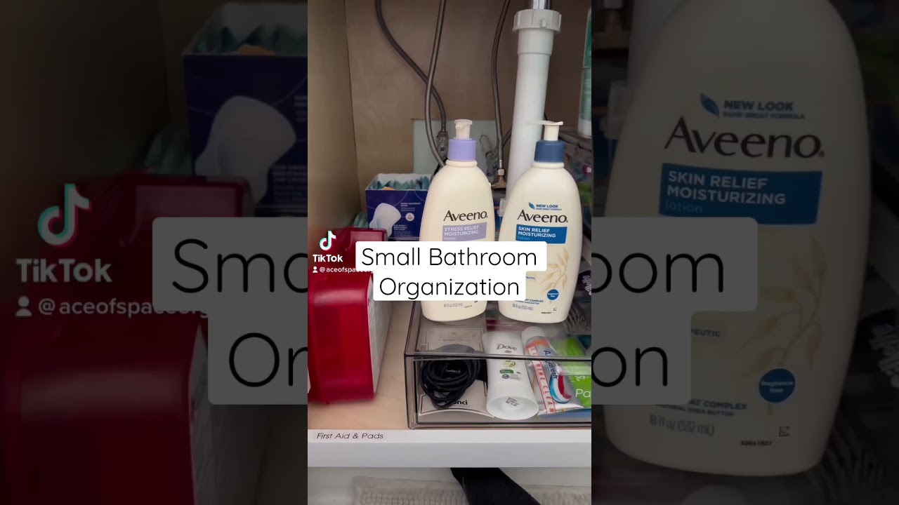 How to organize a small bathroom. #beforeandafter #organization #bathroomorganization #smallspace