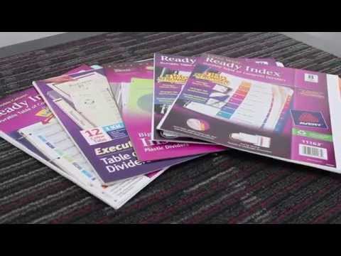 Avery Multi Color Multi Design Tabbed Dividers Demo
