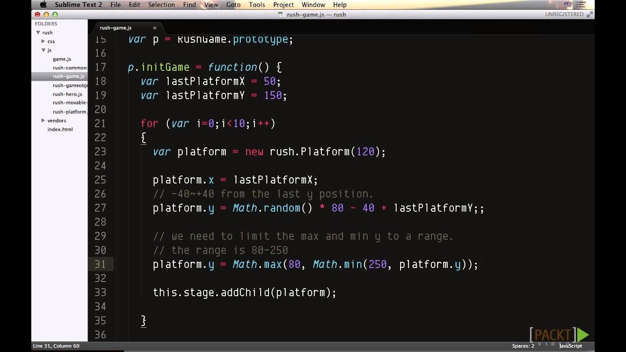 HTML5 Game Development Tutorial: Adding Platforms to Your Stage | packtpub.com
