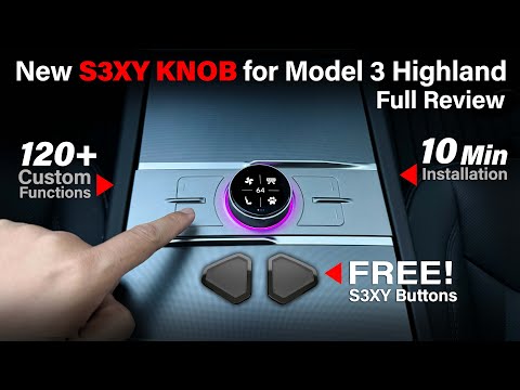 New S3XY Knob for 2024 Tesla Model 3 Highland Full Review / Free Bonus Items #s3xyknob