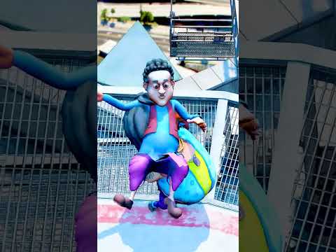 GTA V : DR JHATKA FROM MOTU PATLU SAVING HIS FRIEND 🥰 #shorts