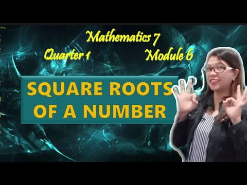MATH 7 || SQUARE ROOTS OF A NUMBER ( video #23)