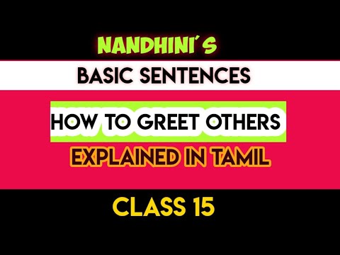 How To Greet Others - Greeting Sentences - Spoken English in Tamil| CLASS 15