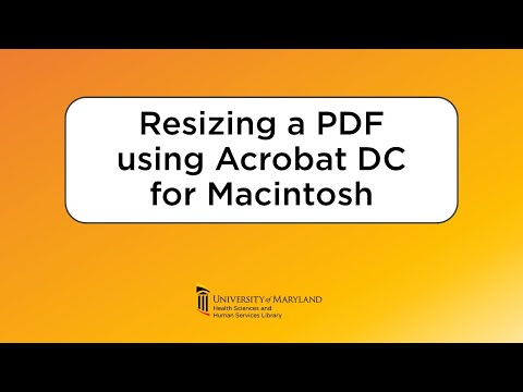 Resizing a PDF using Acrobat DC for MAC