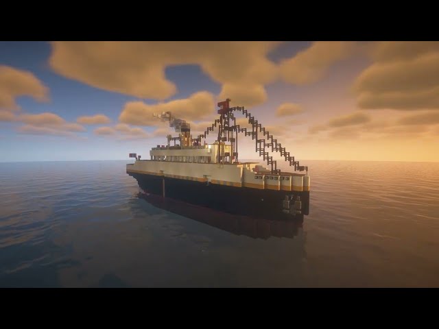 S.S Nomadic Minecraft Map - 1.20.6+ - Moving - 1 - 1 Scale - Full Interior. Minecraft Map