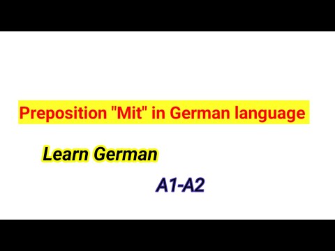 Germán Prepositions || Preposition "MIT" in German Language || #Germanpreposition #learngermana1 ||