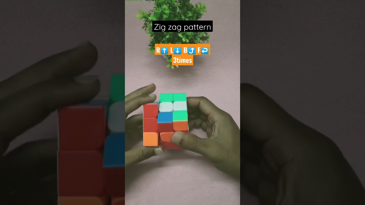 How to make zig zag pattern in Rubik's cube #shorts #ytshorts #rubikscube #youtubeshorts #justcube