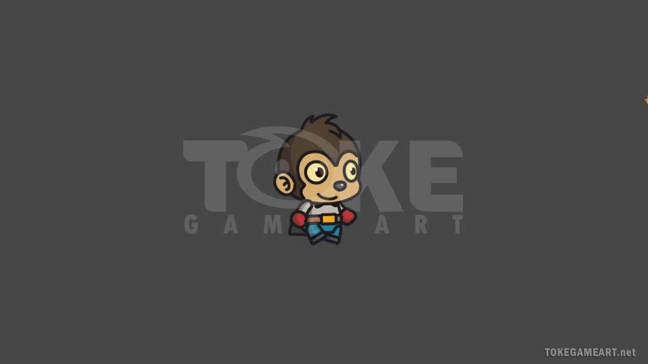 Super Monkey - 2D Character Sprite - Hero
