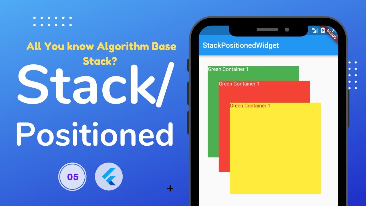 Flutter Stack & Positioned Widget | Flutter Tutorial 05