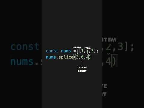 How To Use splice() To Add An Element To An Array In JavaScript!