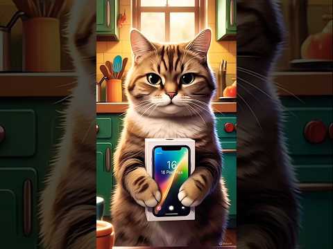 The Big Surprise... iPhone 16 Pro Max?#ai #animals #cat #cute #funny #animation #kitten#fyp