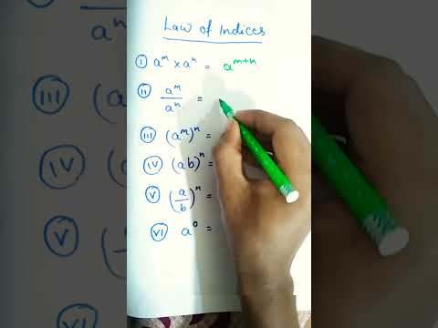 Law of indices formula