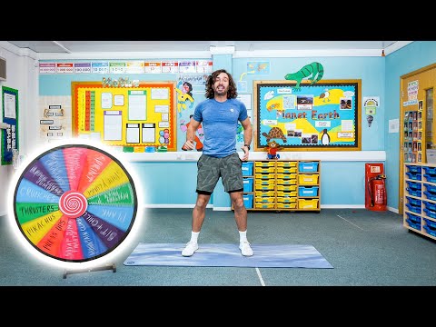 8 Minute SPIN THE WHEEL Kids Workout | The Body Coach TV
