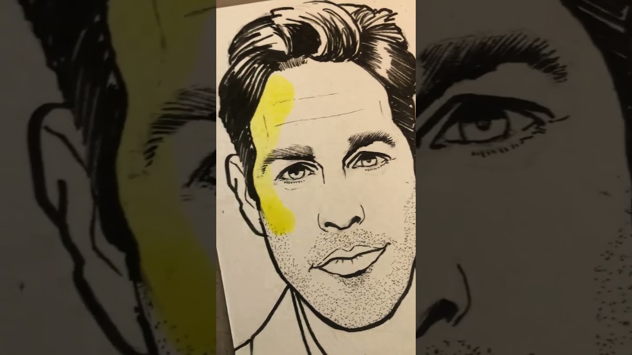 Drawing Paul Rudd (aka Scott Lang) from Antman and The Wasp Quantamania
