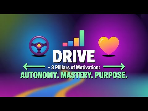 Drive – 3 Pillars of Motivation Autonomy, Mastery & Purpose