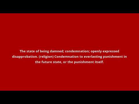 what is the meaning of damnation