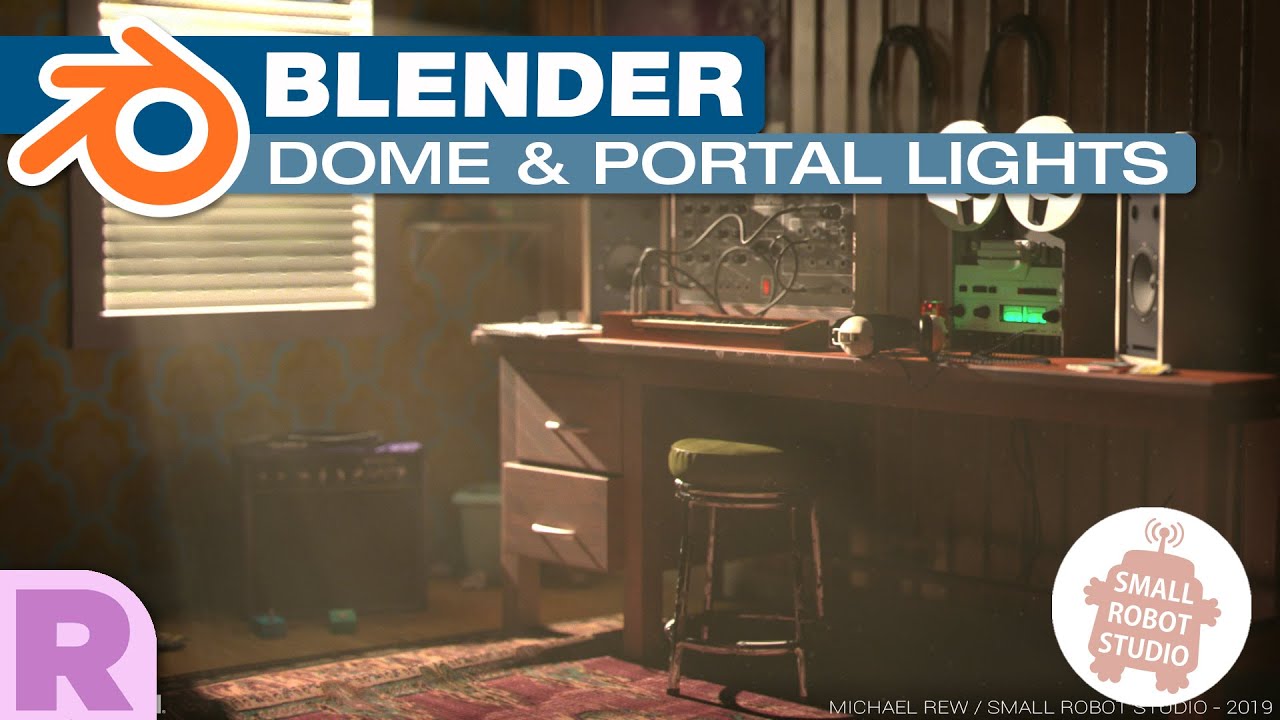Blender Renderman 24 Dome (HDRI) & Portal Lights Tutorial