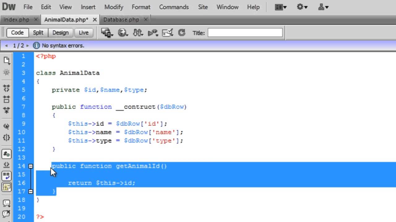 PHP OOP: PDO: Retrieving Data From A Database