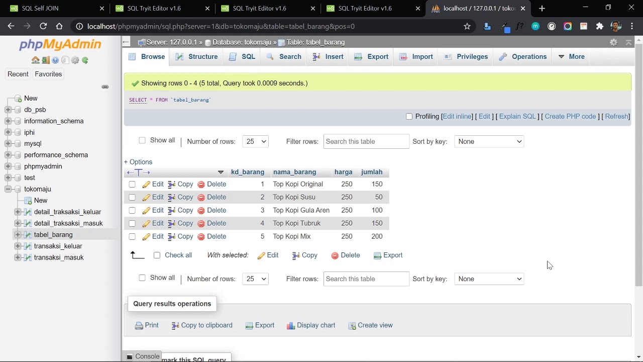 Cara menggunakan Inner Join, Left Join, Right Left