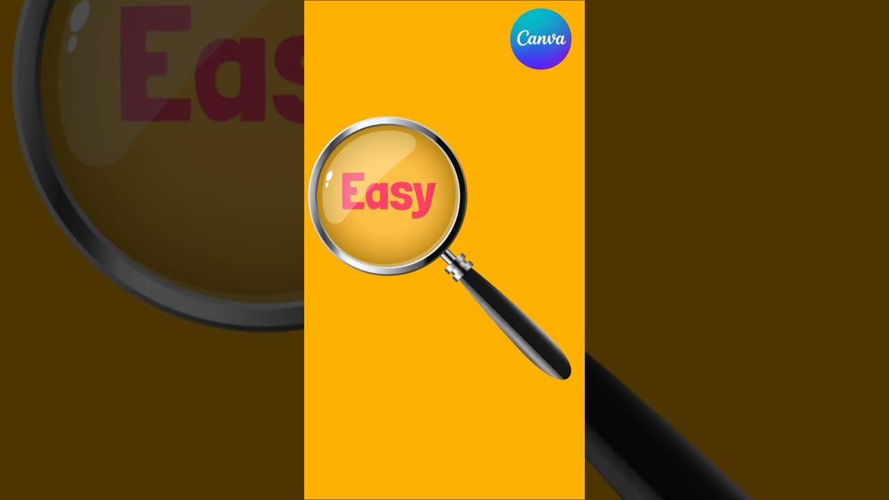 Motion Animation Effect in Canva | Magnifying Glass Design Tutorial