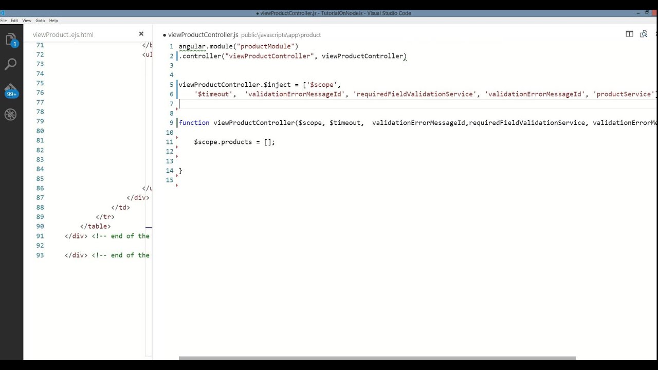 CRUD app with AngularJs, Node js, express js, Bootstrap, EJS, MySQL PART XII