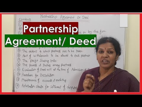 "Partnership Agreement/ Deed" in BOM Subject