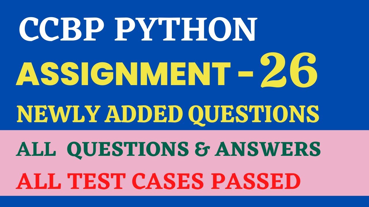 Assignment - 26 | Recursion | Python | CCBP 4.0