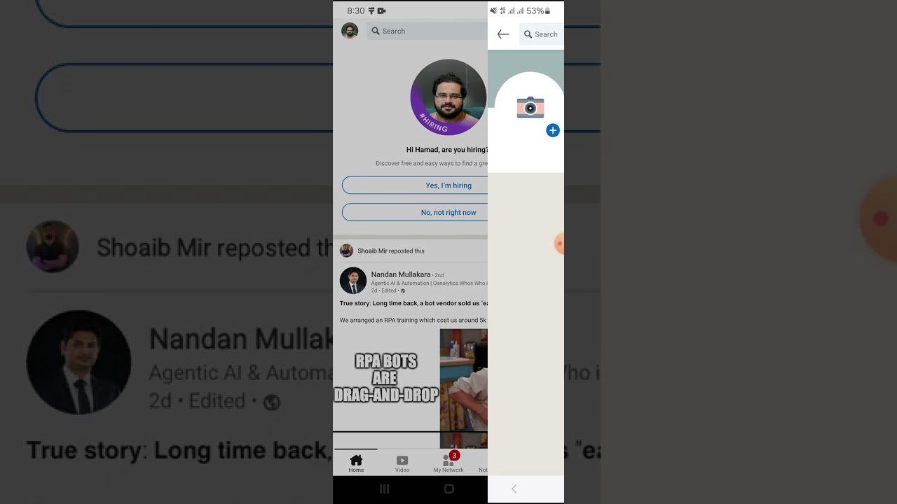 How to upload Screenshot of LinkedIN