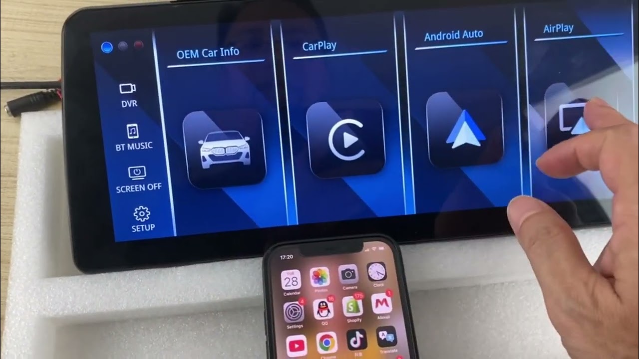 How to use Screen Mirror link/Airplay for BMW Mercedes Linux Screen Youtube/Netflix from cellphone.