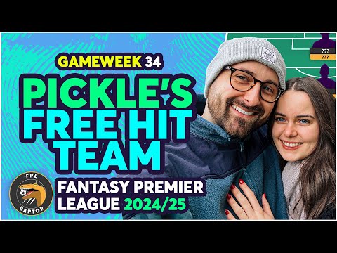 MY GIRLFRIEND'S FPL GW34 FREE HIT TEAM 👀 | TOP 2K RANK! | Fantasy Premier League Tips 2024/25