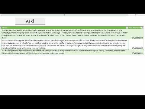 Update! OpenAI Excel File with Multiple Questions!