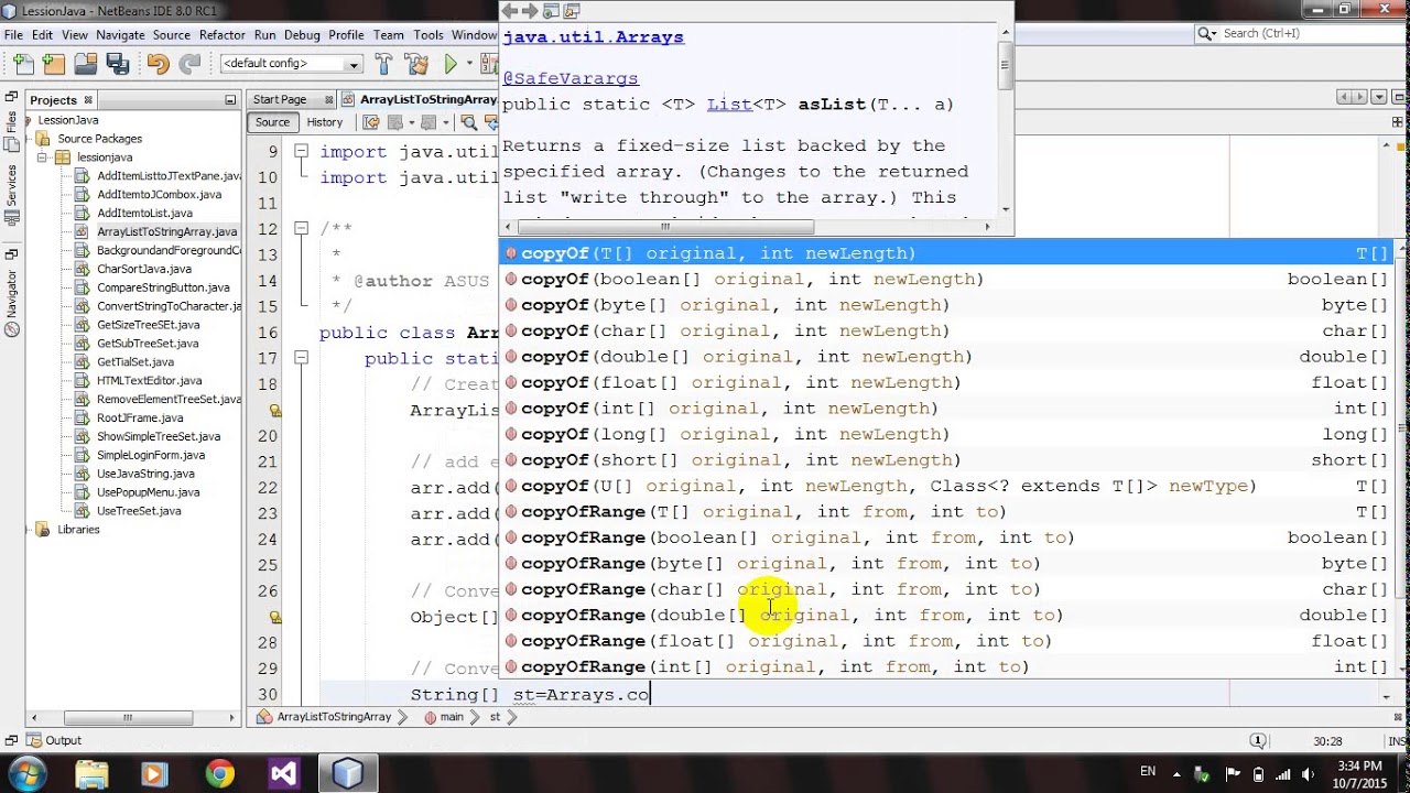 How to Convert ArrayList to String Array in Java Netbeans
