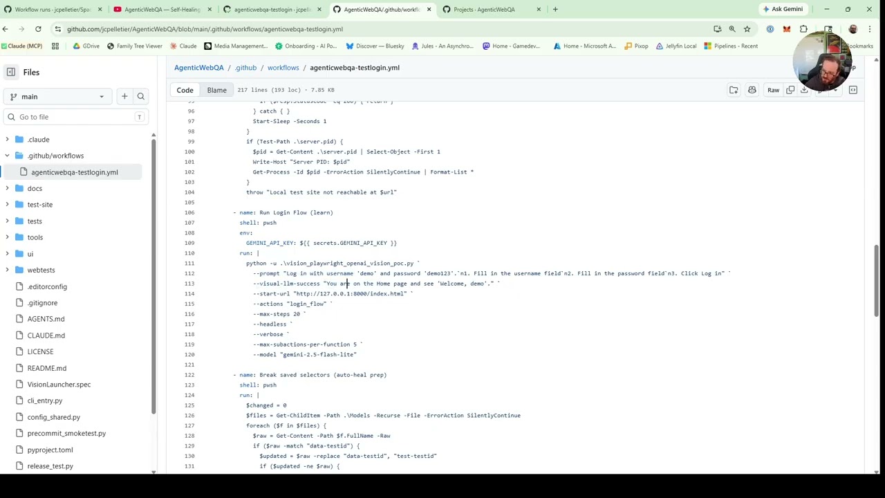 AgenticWebQA — CI/CD & Self-Healing Tests with GitHub Actions