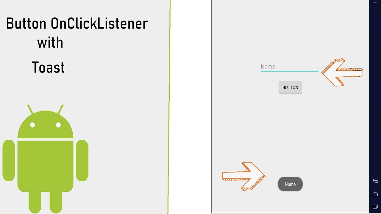 Button On Click Listener With Toast|Android Studio Tutorial