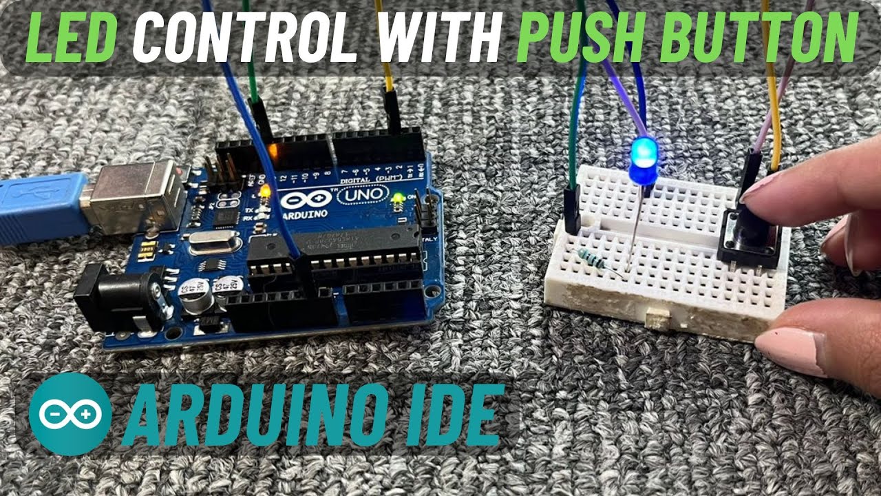 Arduino Basics: LED ON/OFF with One Push Button | Example Code | English Subtitle