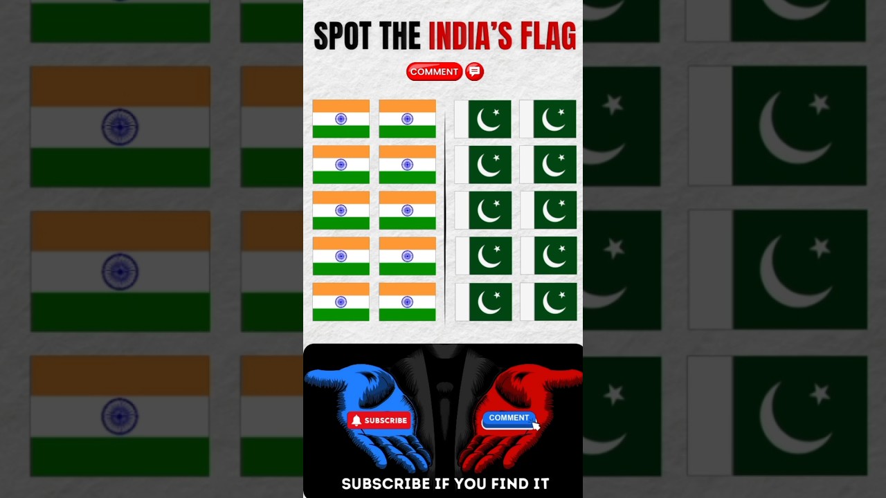 Spot The Indian Flag in 3 Seconds! 🇮🇳 | Flag Quiz Challenge #shorts