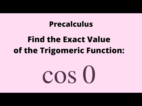 Precalculus: Finding the Exact Value of Cosine in Radians: cos 0