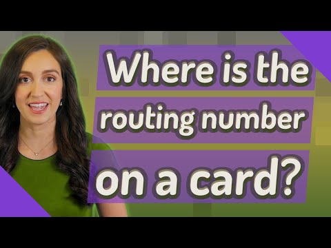 Where is the routing number on a card?